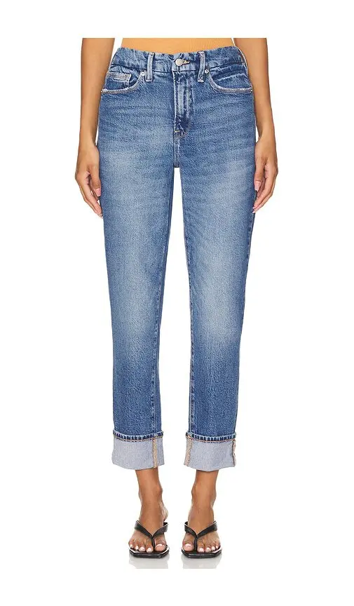 Good American The Weekend Cuffed Jeans