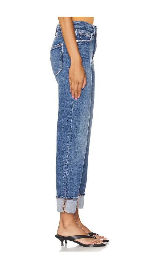 Good American The Weekend Cuffed Jeans