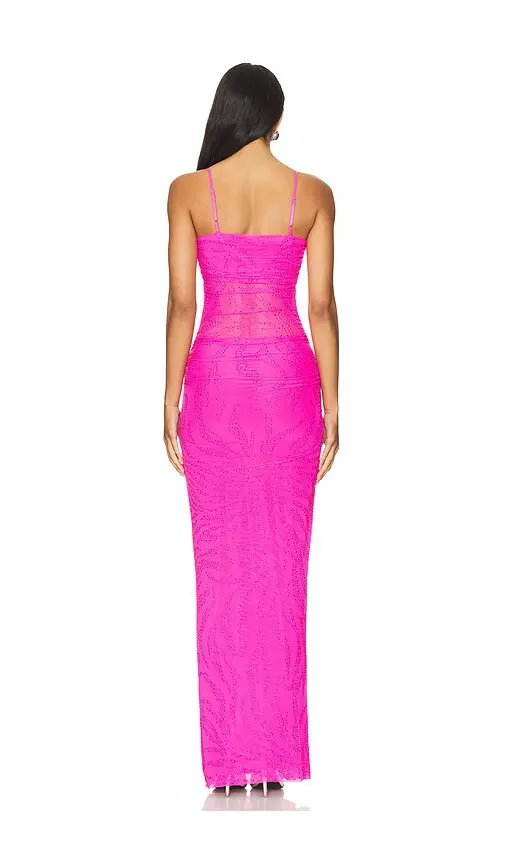 AFRM Crystal Embellished Mesh Dress