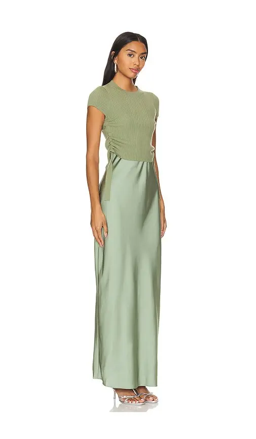Allsaints Hayes Dress In Sage In Oil Green - 44% Off | Editorialist