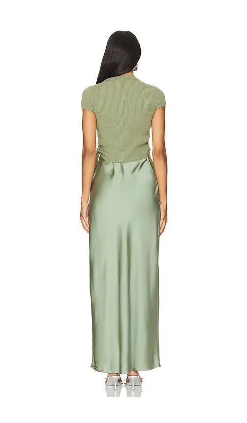 all saints green silk dress AllSaints main image 0