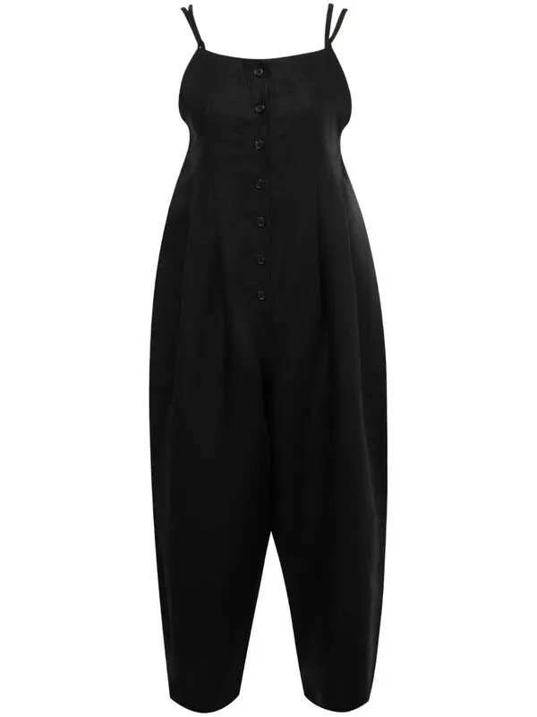 BODE Gardner Linen Jumpsuit - Black