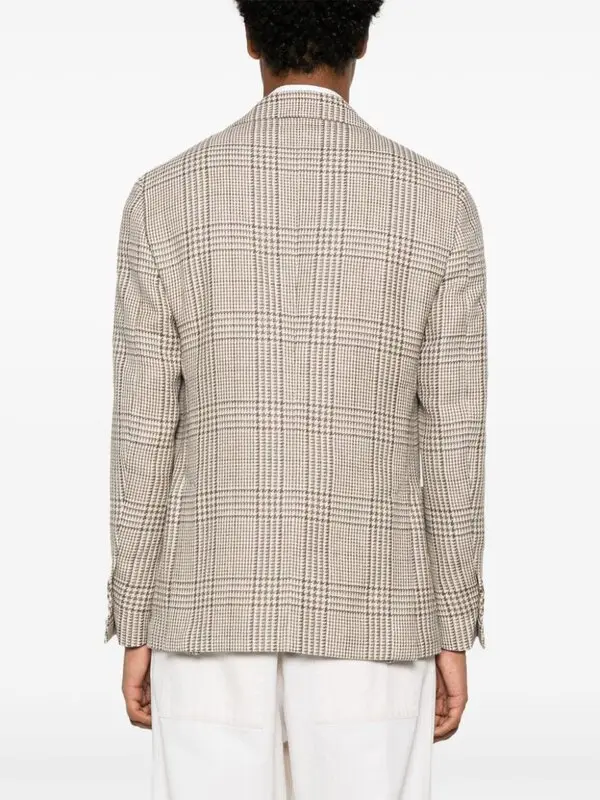 LARDINI Single-breasted Checked Blazer