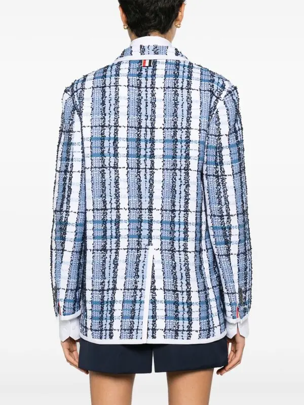 Thom Browne Tartan-checked Bouclé Blazer