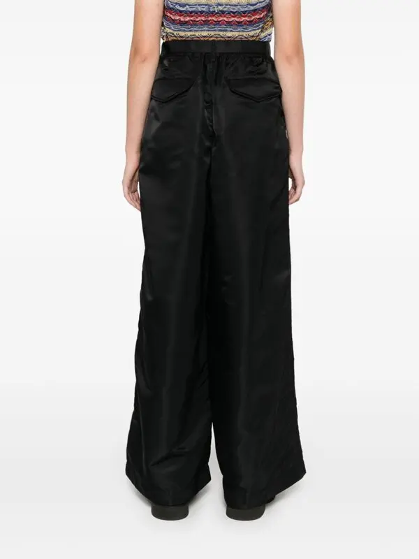 Sacai Belted Wide-leg Trousers - Black