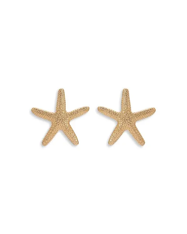 Ettika Statement Starfish Stud Earrings - Gold