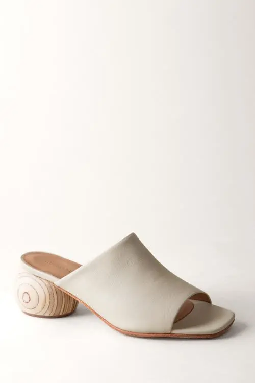 HUMA BLANCO Milla Leather Slide Sandal - Bone