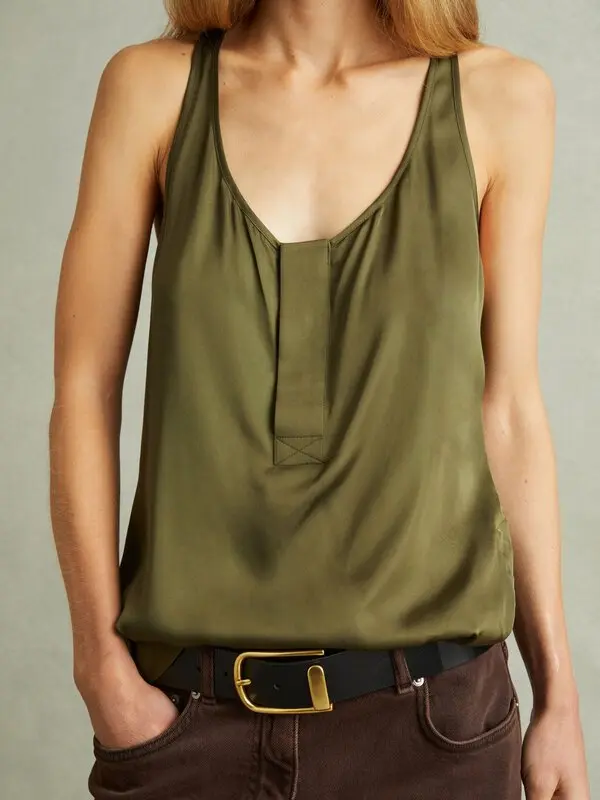 REISS Frankie Scoop Neck Vest