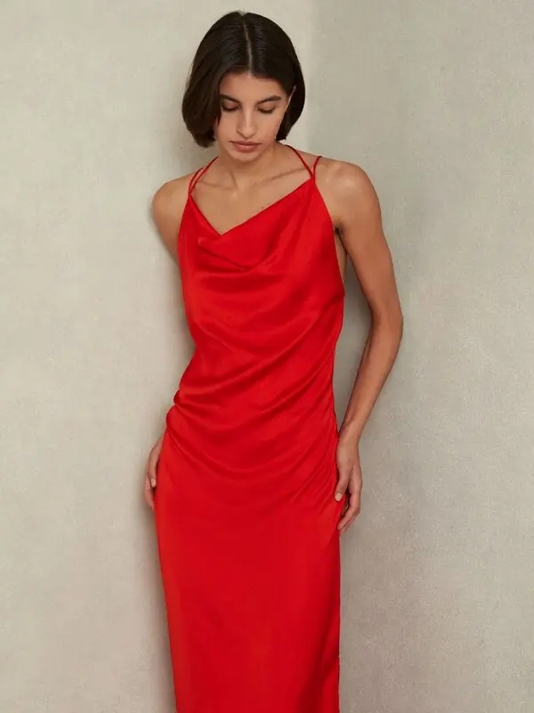 REISS Lilah Satin Maxi Dress
