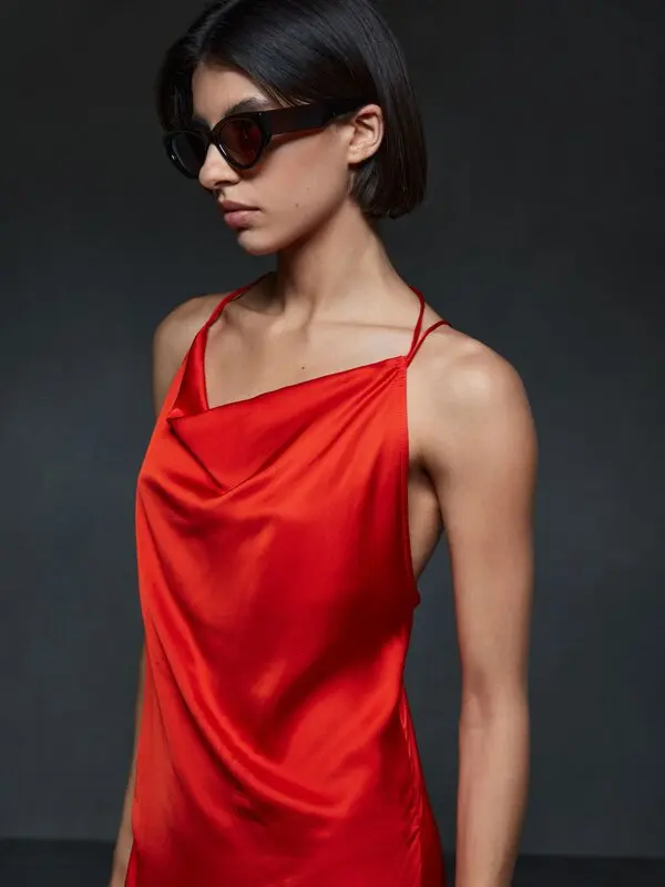 REISS Lilah Satin Maxi Dress