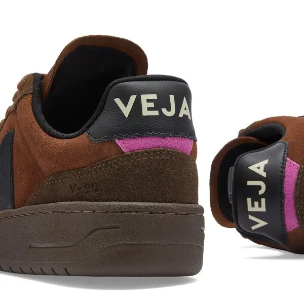 Veja V-90 Suede Sneakers In Walnut Black 70% Off Editorialist