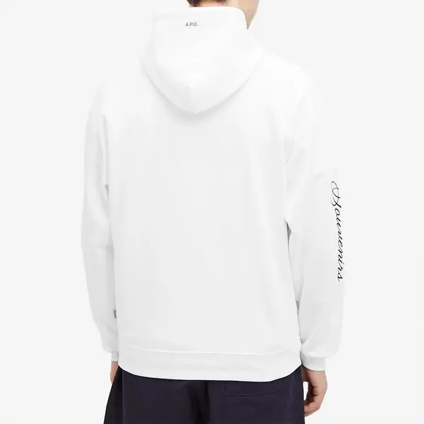 A.P.C. X Jjjjound Hotel Souvenirs Hoodie - White | Editorialist