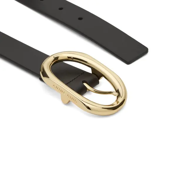 ANINE BING Signature Link Belt - Black