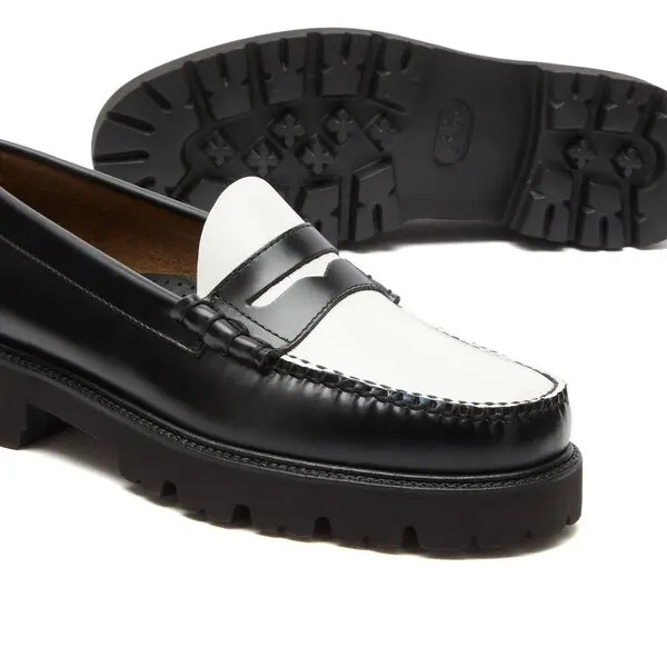 G.H. BASS & CO. Larson 90s Loafer - Black/white Leather