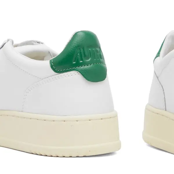 AUTRY 01 Low Leather Sneaker - White/green
