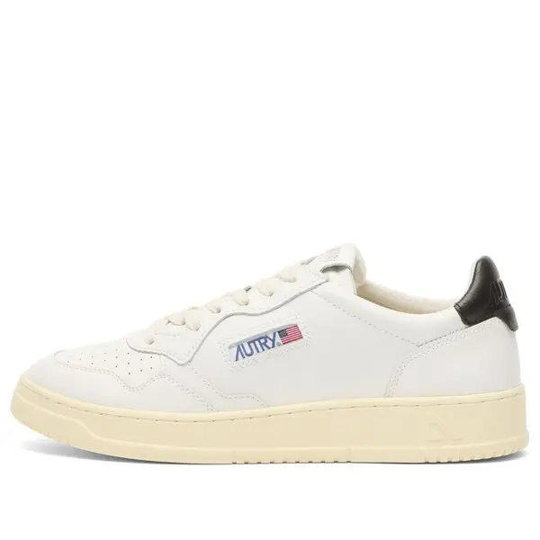 AUTRY 01 Low Leather Sneaker - Leat Wht/black