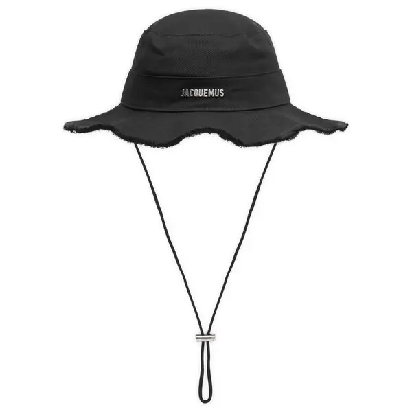 Jacquemus Le Bob Artichaut Bucket Hat In Black - 35% Off  display picture 2