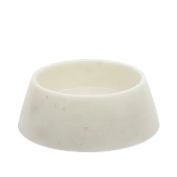 PUEBCO Marble Pet Bowl - White