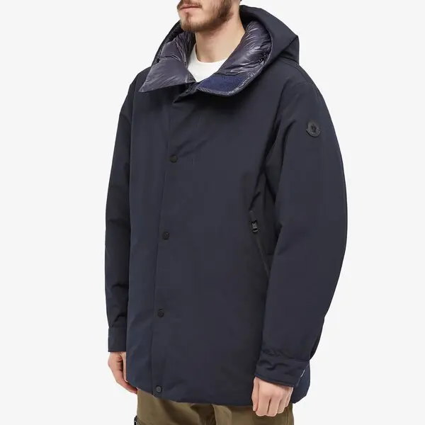 Moncler Fowey Short Parka Jacket - Navy | Editorialist