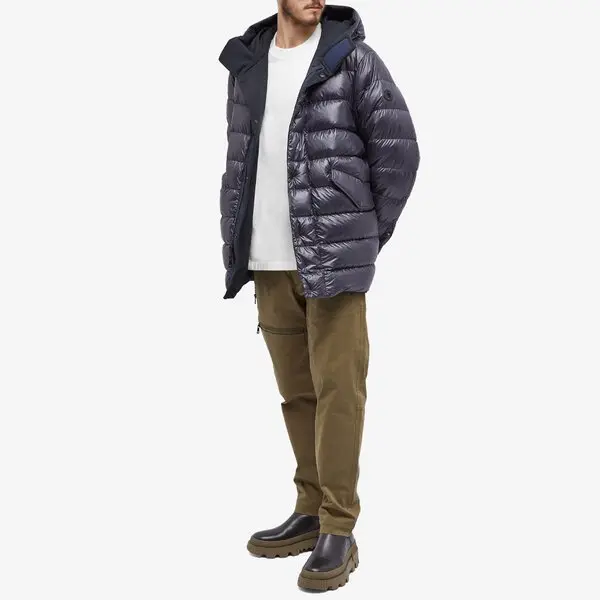 Moncler Fowey Short Parka Jacket - Navy | Editorialist