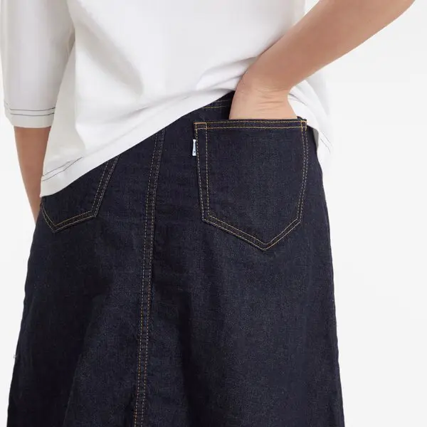 BEAMS 0.5 Pocket Denim Long Skirt