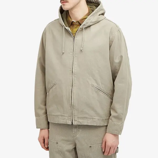 Thisisneverthat Washed Carpenter Jacket In Stone - 70% Off