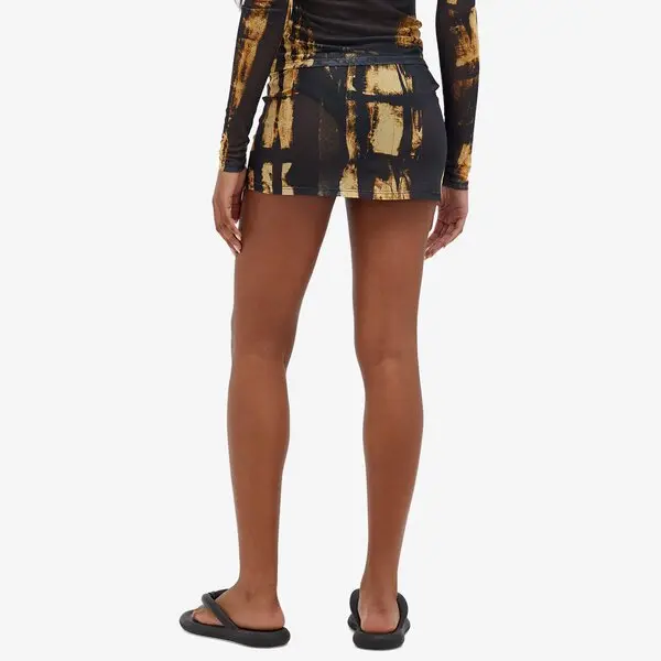 Miaou Elektra Printed Mini Skirt - Treading Brown