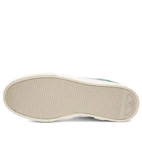 S.W.C STEPNEY WORKERS CLUB Pearl S-strike Leather Sneakers - White/green