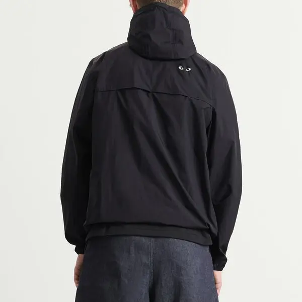 Play Comme Des Garcon X K-way Full Zip Packable Jacket - Black
