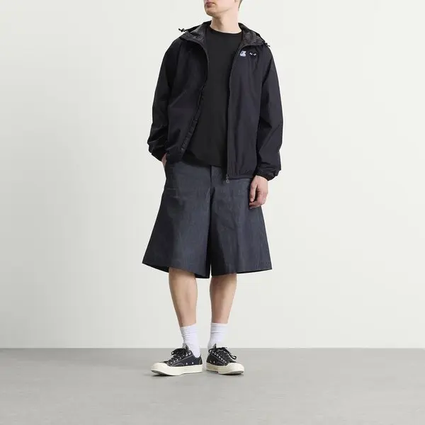Play Comme Des Garcon X K-way Full Zip Packable Jacket - Black