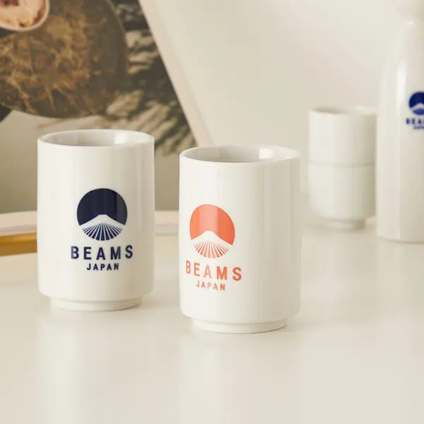 BEAMS Logo Ceramic Cup Set Of 2