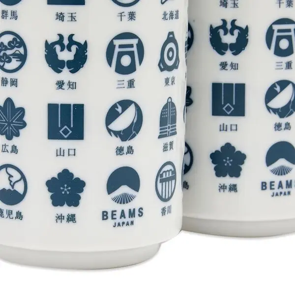 BEAMS Todofuken Ceramic Cup Set Of 2