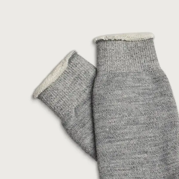 ROTOTO Double Face Socks - Mid Grey