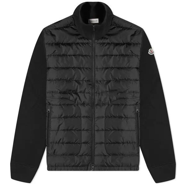Moncler Down Knit Jacket - Black | Editorialist