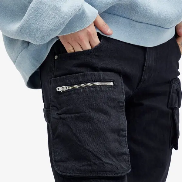 Open Yy Cargo Pocket Jeans In Black - 70% Off | Editorialist