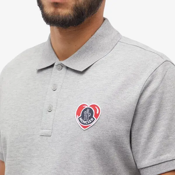 Moncler Heart Logo Polo Shirt