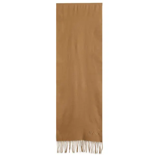A.p.c. Ambroise Embroidered Scarf - Camel
