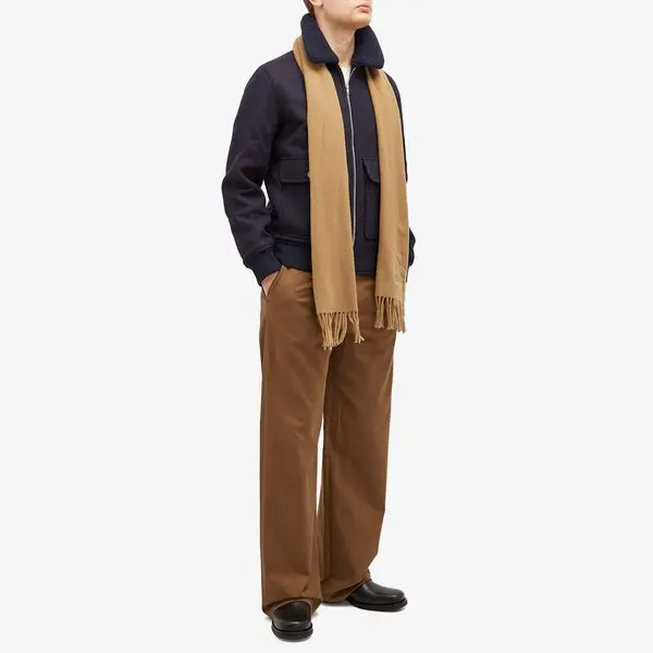 A.p.c. Ambroise Embroidered Scarf - Camel