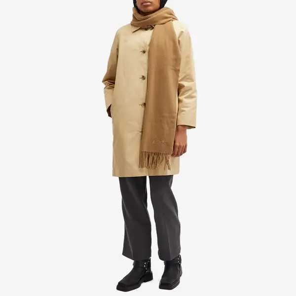 A.p.c. Ambroise Embroidered Scarf - Camel