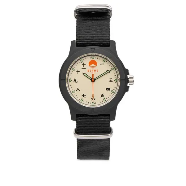 BEAMS Kanji Number Wrist Watch - Black