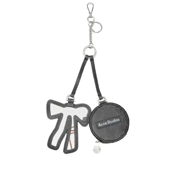 Acne Studios Bow Mirror Keyring In Black - 55% Off | Editorialist