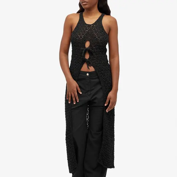 Holzweiler Wou Tape Yarn Knit Dress In Black - 70% Off | Editorialist