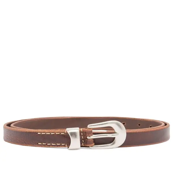 Our Legacy 2cm Leather Belt - Brown Leather