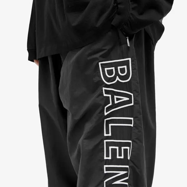 Balenciaga Logo Wide Track Pants In Black - 45% Off | Editorialist