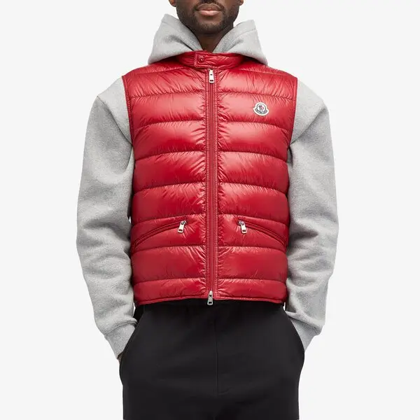 Moncler Gui Padded Gilet Red Editorialist