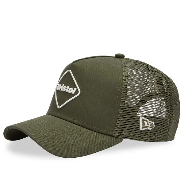F.C. Real Bristol New Era 9forty A-Frame Mesh Cap In Khaki - 40