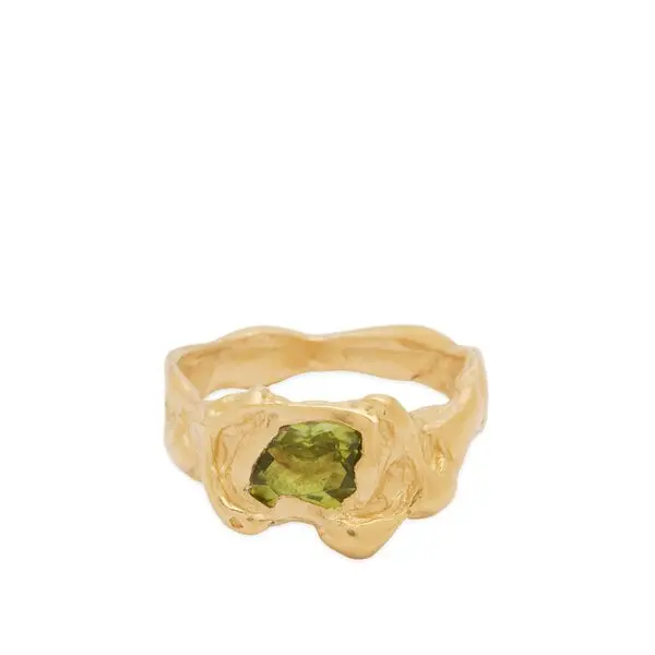 SIMUERO Ola Ring - Gold/green Peridot