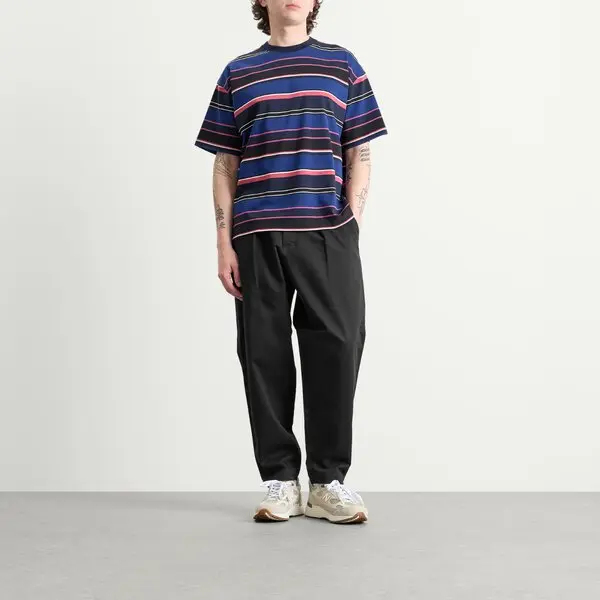 Universal Works Twill Pleated Track Pant - Black