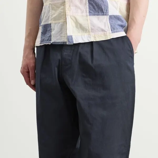 Universal Works Pleated Track Pant - Navy