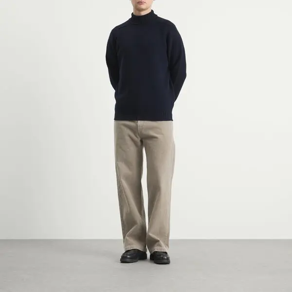 JAMIESON'S OF SHETLAND Roll Neck Knit - Dark Navy
